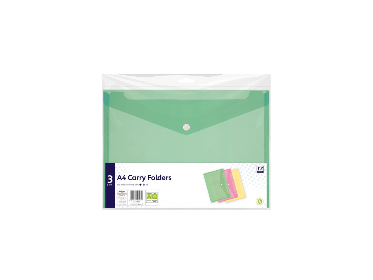 A4 Carry Folders Folders | Pack of 3 – Tal-Lira