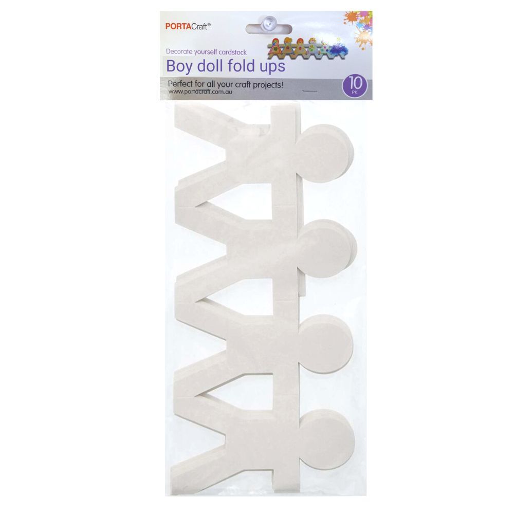 Cardstock Fold Up Doll Boy | 10 Pcs – Tal-Lira